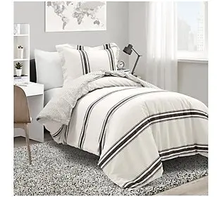 LUSH DECOR Farmhouse Stripe Duvet Cover 2pc Twi N-xl - One-color