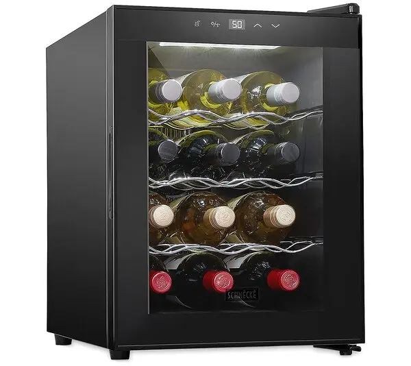SCHMECKE 12-bottle Thermoelectric Black Wine Co Oler - One-color
