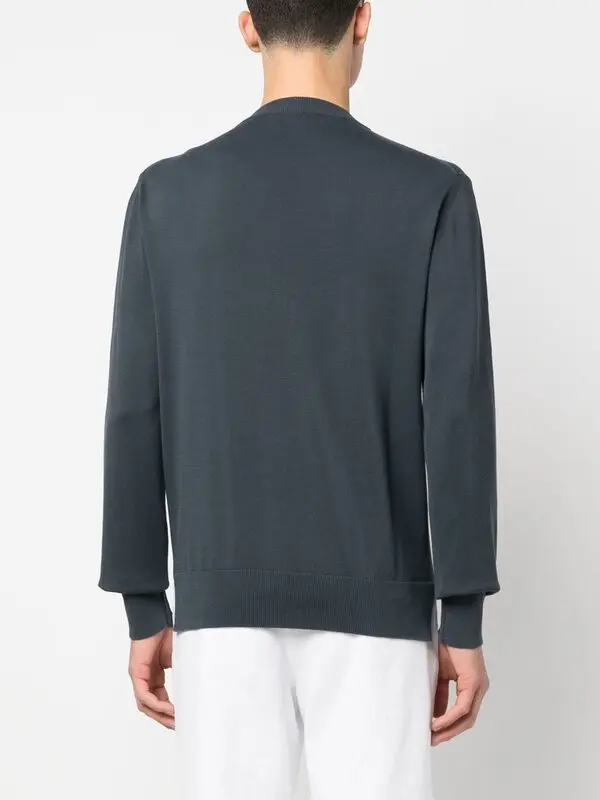 Officine Générale Round-neck Knit Jumper - Grey