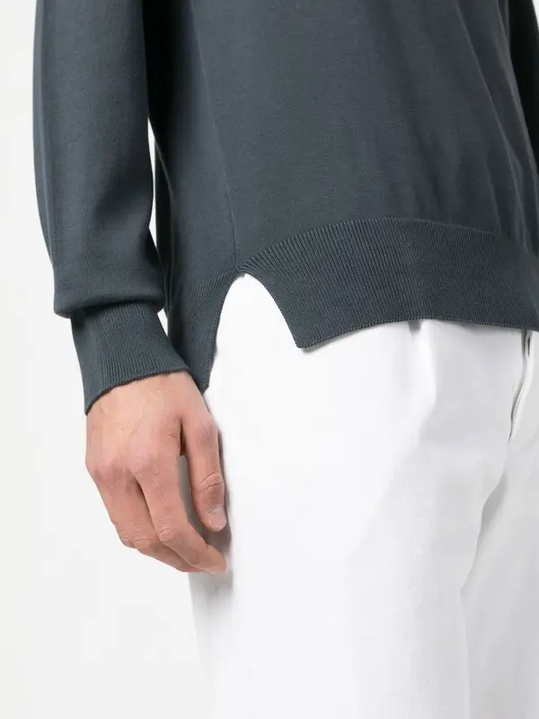 Officine Générale Round-neck Knit Jumper - Grey