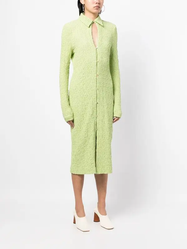 Rejina Pyo Sana Textured-Finish Midi Dress In Green - 43% Off | Editorialist