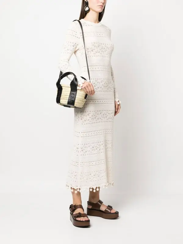 Chloé Small Sense Raffia Tote Bag