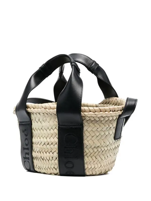 Chloé Small Sense Raffia Tote Bag