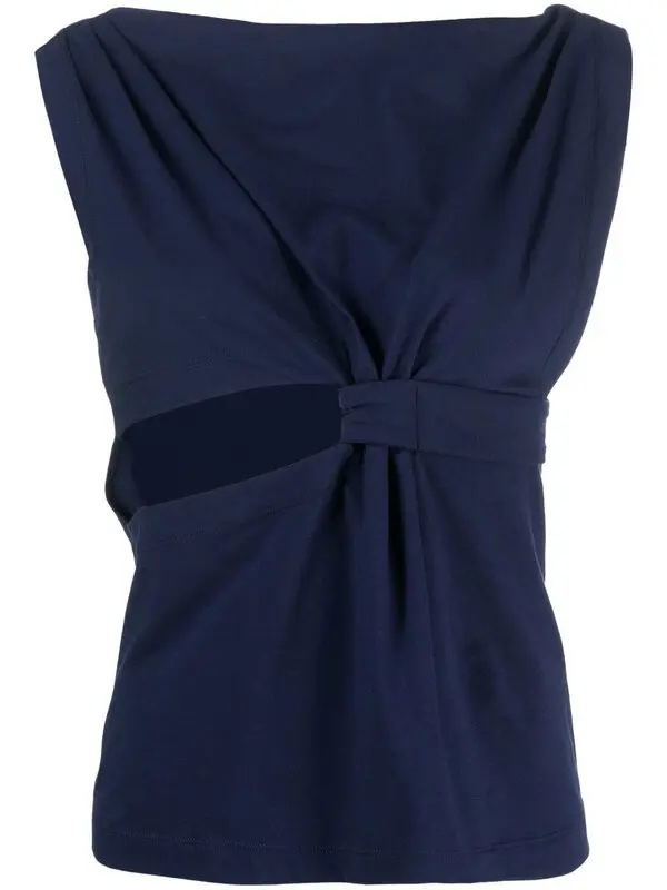 Alberta Ferretti Cut-out Sleeveless Blouse
