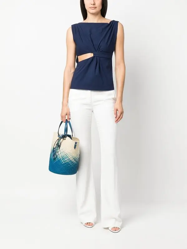 Alberta Ferretti Cut-out Sleeveless Blouse