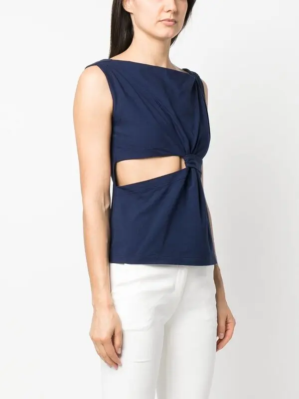 Alberta Ferretti Cut-out Sleeveless Blouse