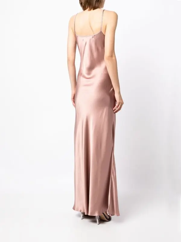 Voz Liquid Slip Satin Maxi Dress - Pink