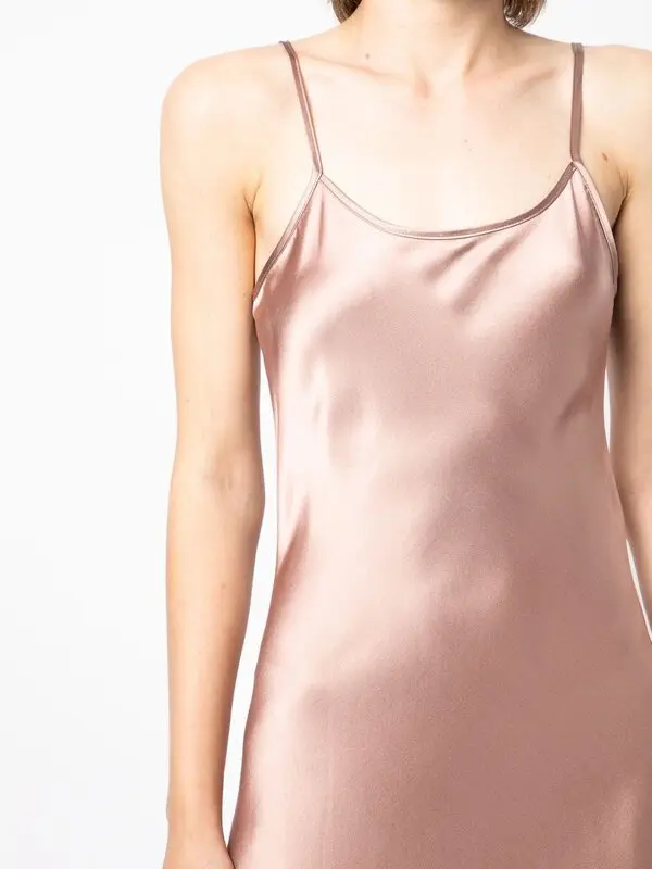 Voz Liquid Slip Satin Maxi Dress - Pink