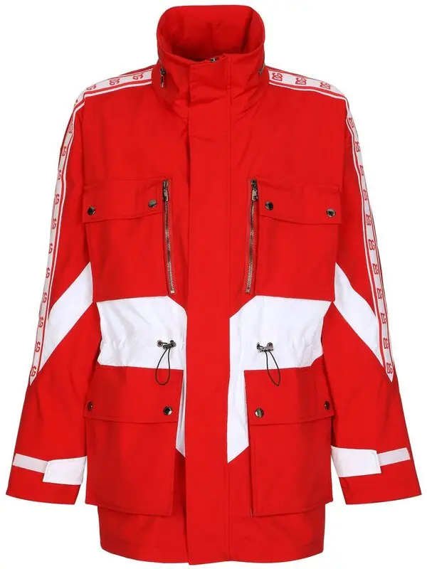 Dolce & Gabbana Logo-stripe Zip Parka Jacket