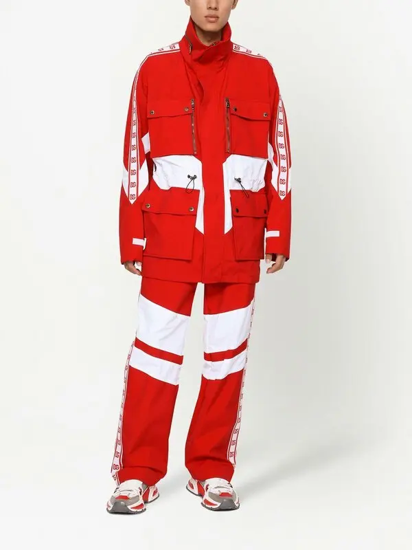 Dolce & Gabbana Logo-stripe Zip Parka Jacket