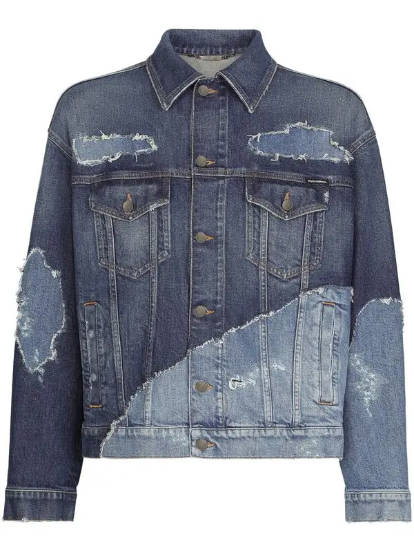 Dolce & Gabbana Two-tone Denim Jacket - Blue