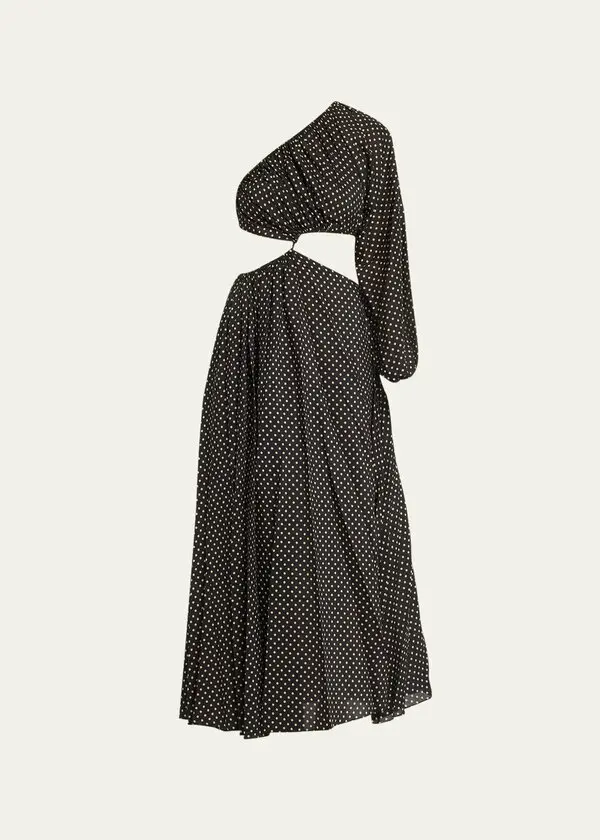 Matteau Asymmetric Wave Maxi Dress
