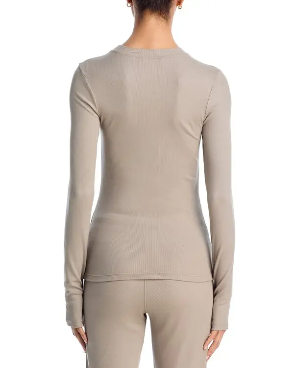 Splits59 Louise Ribbed Top - Latte
