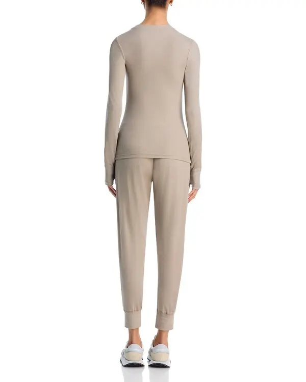Splits59 Louise Ribbed Top - Latte