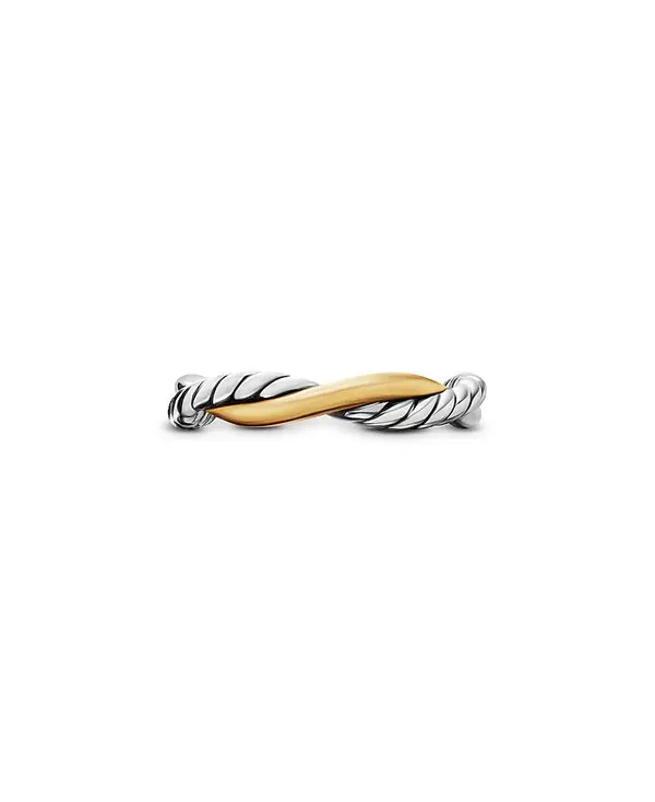 David Yurman Petite Infinity Band Ring - Silver/gold