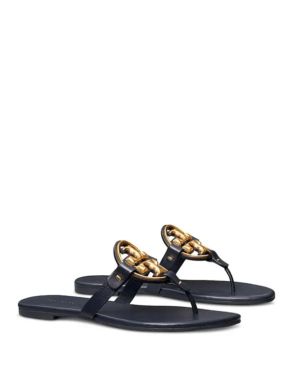 Tory Burch Metal Miller Soft Sandals - Perfect Nappa