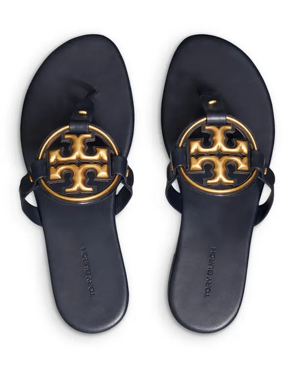 Tory Burch Metal Miller Soft Sandals - Perfect Nappa