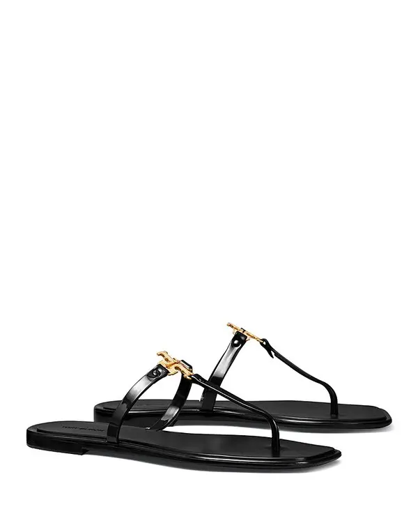 Tory Burch Roxanne Jelly Thong Sandals - Perfect Black/gold