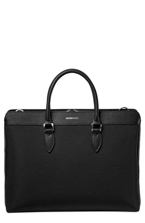 MAVERICK & CO. Alpha Nylon Briefcase - Black