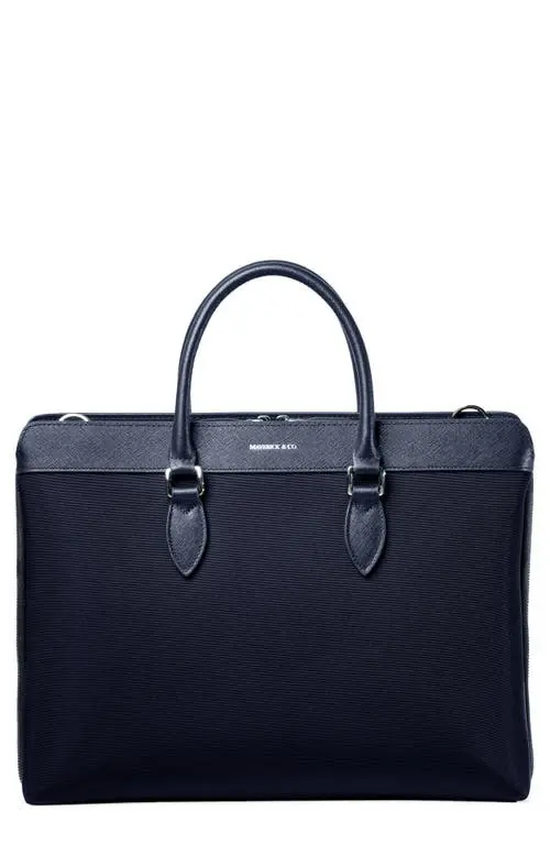 MAVERICK & CO. Alpha Nylon Briefcase - Navy