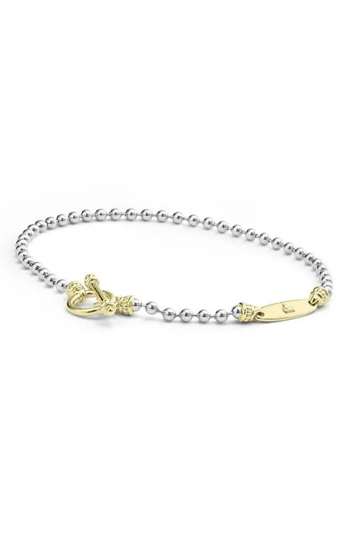Lagos Signature Caviar Ball Chain Bracelet - Gold