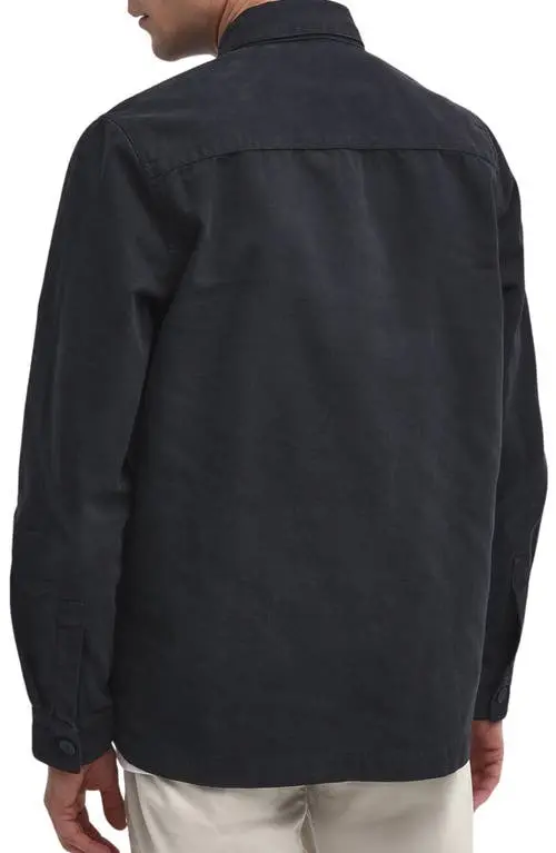 Barbour Washed Button-up Overshirt - Navy