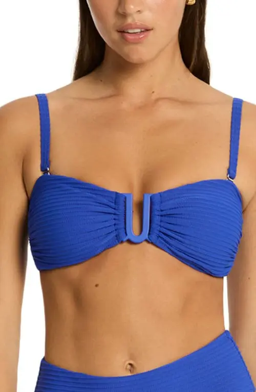 SEA LEVEL U-bar Bandeau Bikini Top - Cobalt