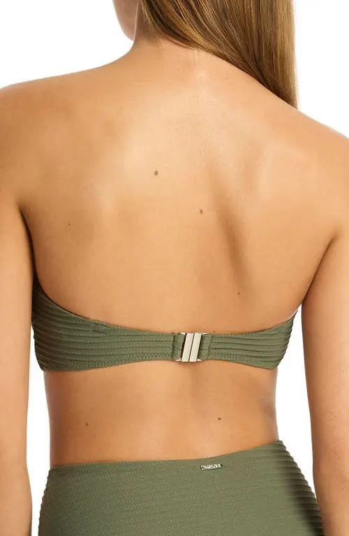 SEA LEVEL U-bar Bandeau Bikini Top - Khaki