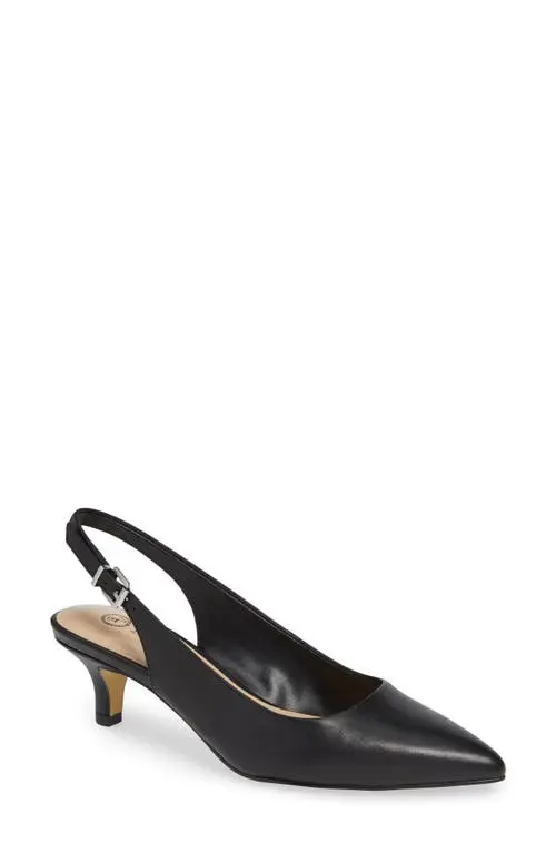 BELLA VITA Scarlette Kitten Heel Slingback Pump - Black
