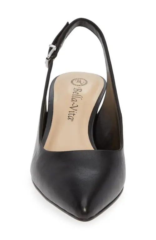 BELLA VITA Scarlette Kitten Heel Slingback Pump - Black
