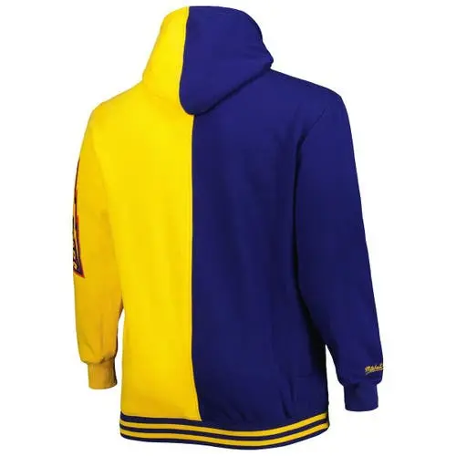 Mitchell & Ness Gold Golden State Warriors Big & Tall Hardwood Classics Split Pullover Hoodie