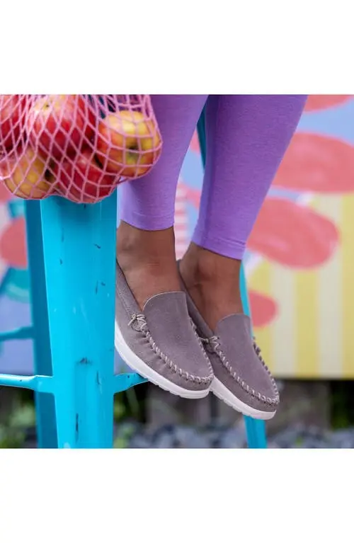 Minnetonka Classic Water Resistant Loafer - Grey