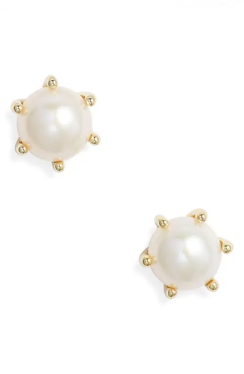 Kendra Scott Ashton Cultured Pearl Stud Earrings - Gold White Pearl