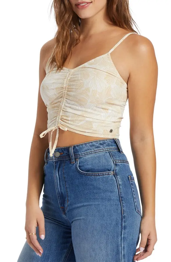 Roxy Ruched Crop Tank - Tap Czy Hibiscus