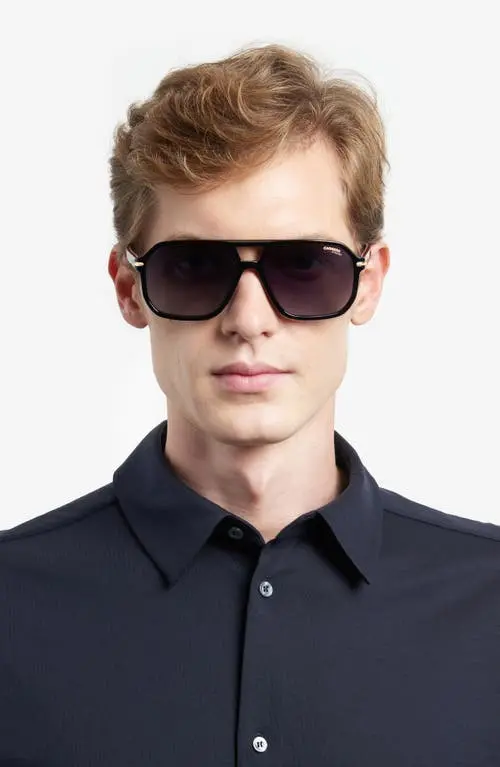 Carrera Eyewear 59mm Rectangular Sunglasses - Black/grey Shaded
