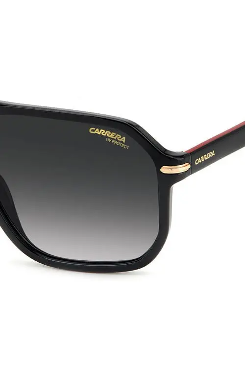 Carrera Eyewear 59mm Rectangular Sunglasses - Black/grey Shaded