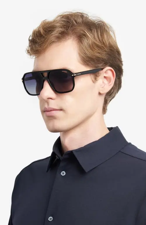 Carrera Eyewear 59mm Rectangular Sunglasses - Black/grey Shaded