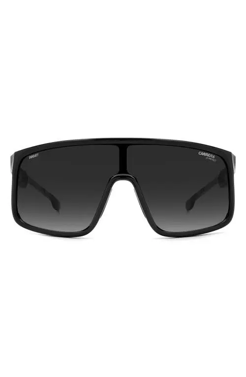 Carrera Eyewear 99mm Shield Sunglasses - Black/grey Shaded