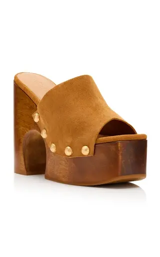 Cult Gaia Joplin Suede Platform Sandals