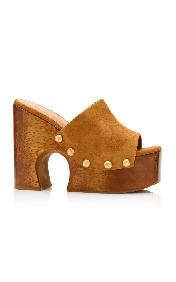 Cult Gaia Joplin Suede Platform Sandals