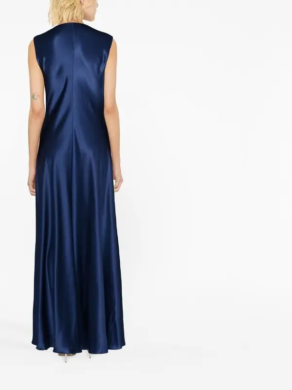 Alberta Ferretti Embellished Silk Maxi Dress