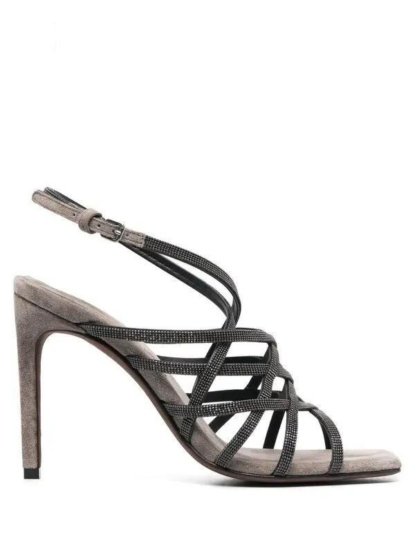 Brunello Cucinelli 110mm Heeled Suede Sandals