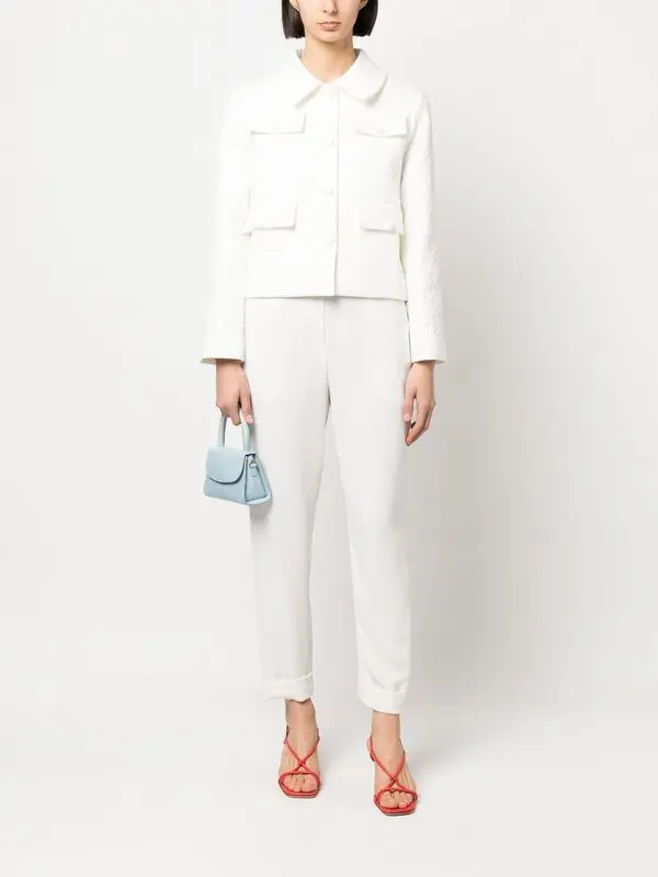 P.a.r.o.s.h Embossed-texture Cropped Jacket