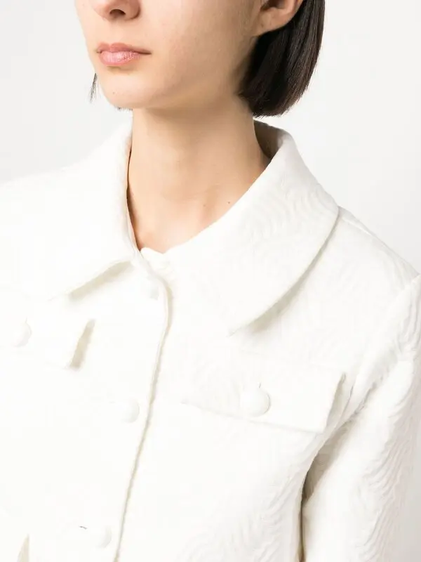 P.a.r.o.s.h Embossed-texture Cropped Jacket