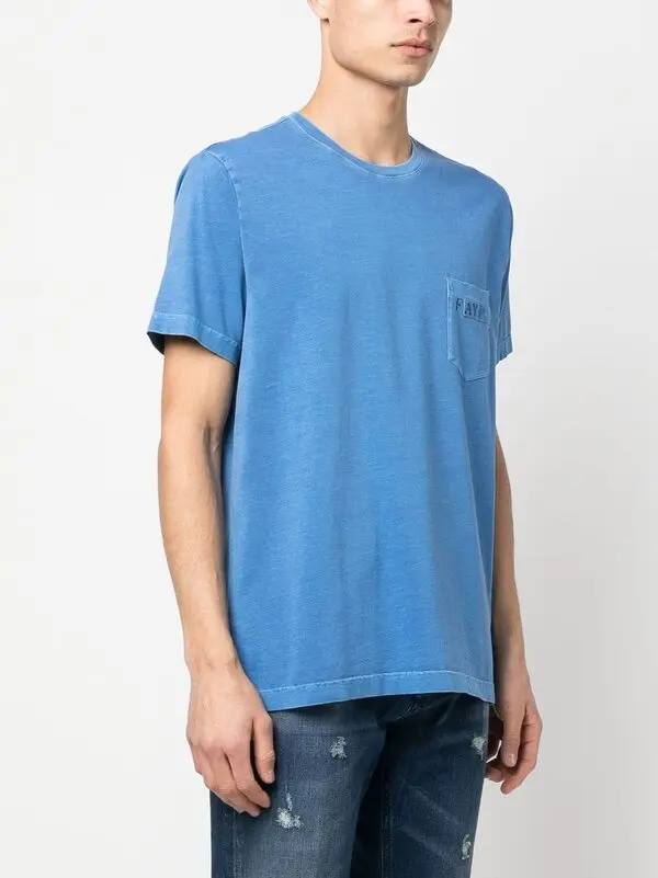 FAY Short-sleeve Cotton T-shirt - Blue