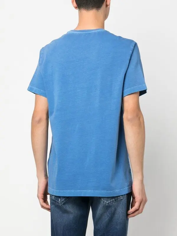 FAY Short-sleeve Cotton T-shirt - Blue