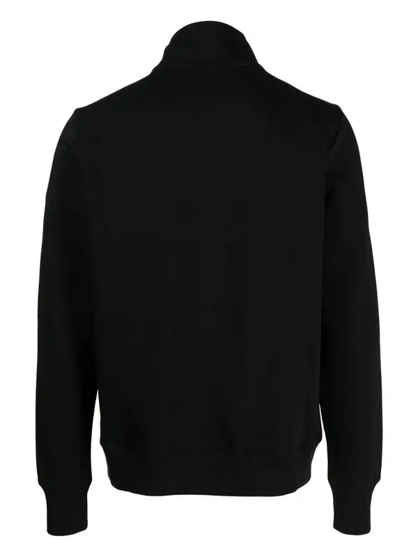 Paul Smith Logo-embroidered Funnel Neck Sweatshirt - Black