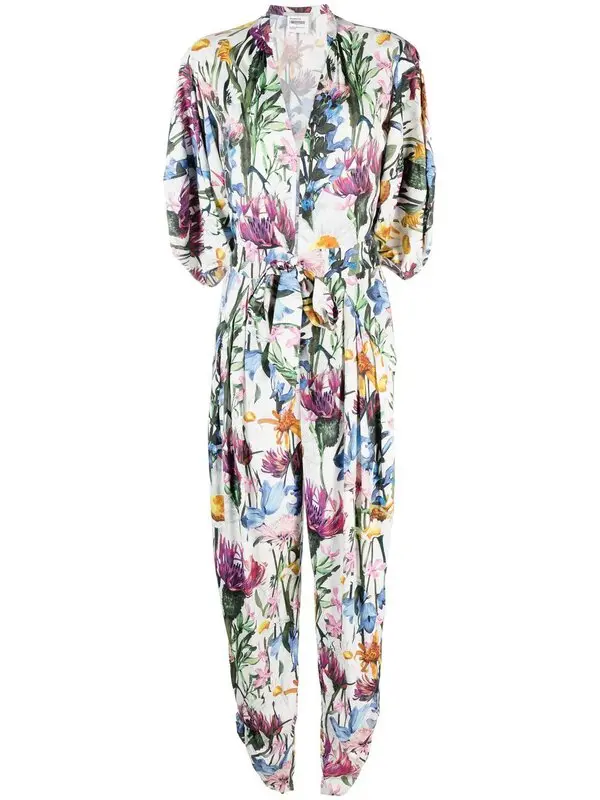 Stella McCartney Rewild Floral Print Jumpsuit - White