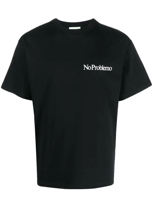 Aries No Problemo Cotton T-shirt - Black