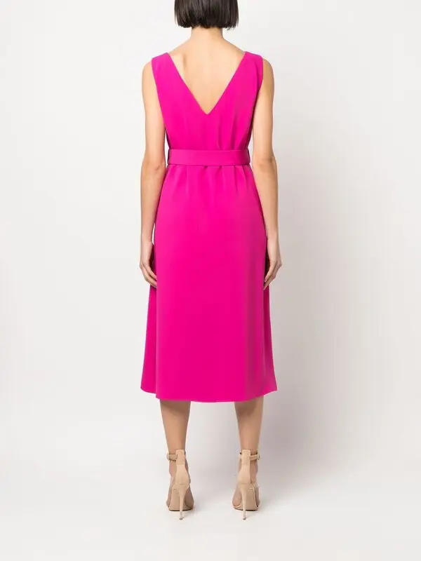 P.a.r.o.s.h Tie-waist Sleeveless Midi Dress